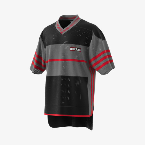 Мужская футболка adidas Adibreak черный/серый/красный цвет — купить за ...